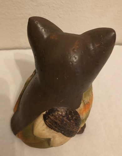 Vintage Ceramic Owl Acorn Wings Leaf Ears Fall Colors Big Eyes (Read ...