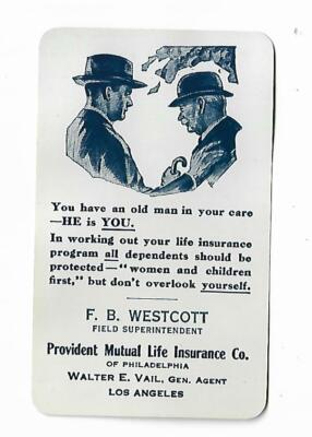 1926 Pocket Calendar Provident Mutual Life Insurance Philadelphia ...