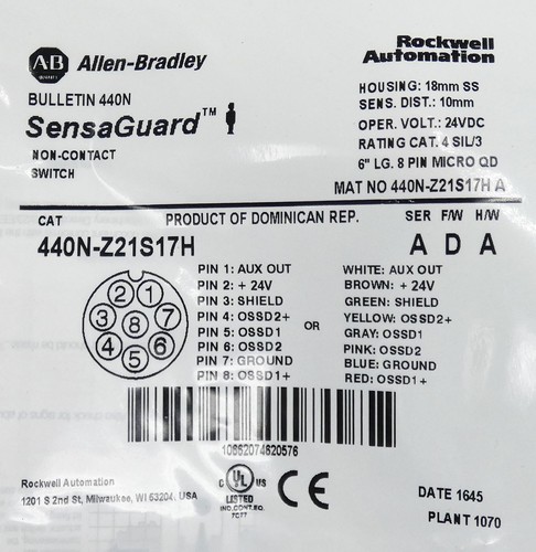 NEW IN BOX AB 440N-Z21S17H non-contact interlock switch 440NZ21S17H US ...