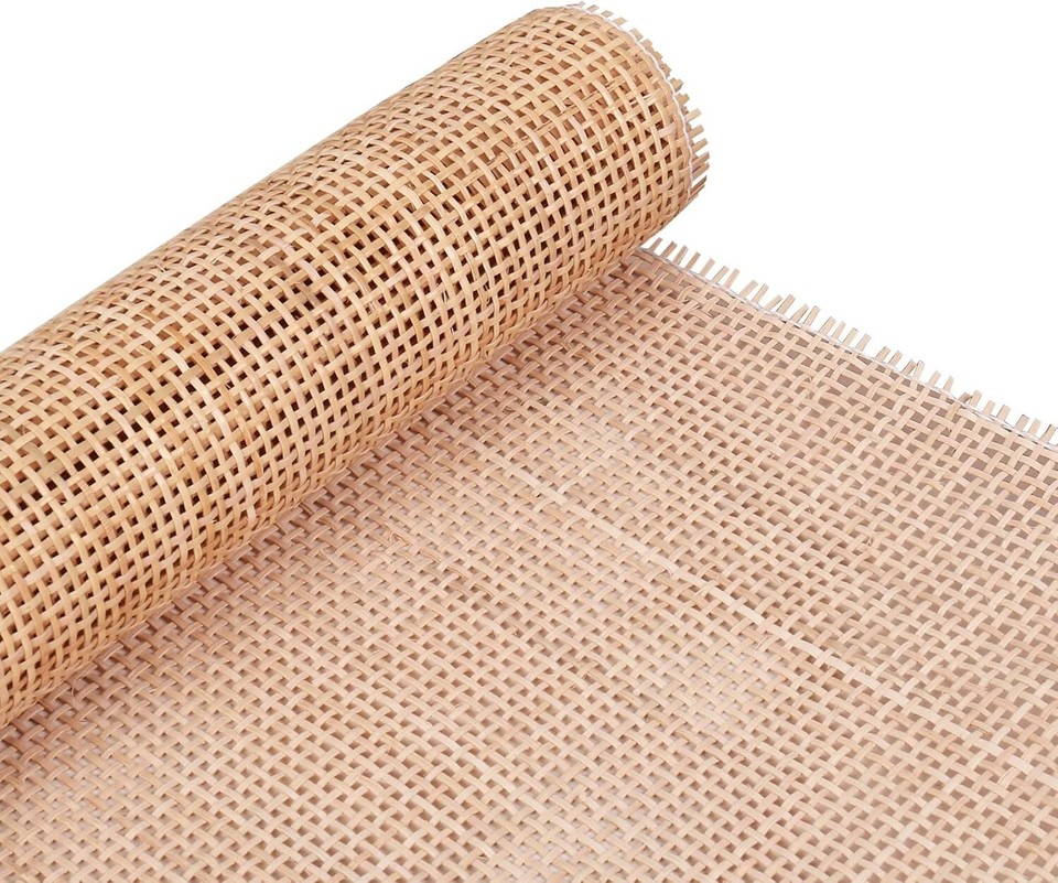 24" Width, 5ft Natural Square Cane Webbing Caning Roll Projects Woven ...
