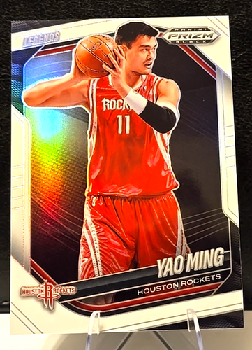 Yao Ming 2024-25 Panini Prizm Black /175 White Prizm Rockets HOF LEGEND ...