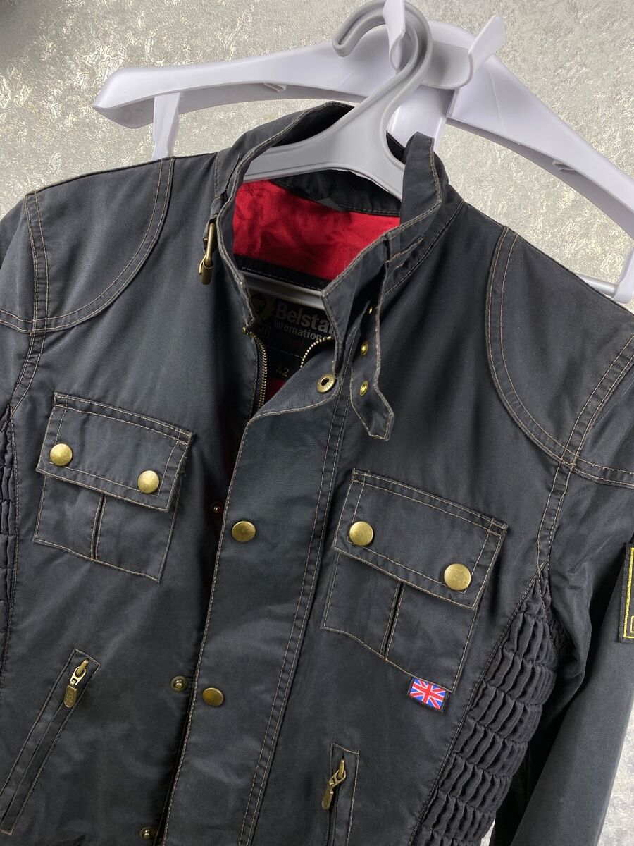 Belstaff Women's Gold Label Gangster 1969 Nylon Biker Jacket Belstaff Women's Gold Label Gangster 1969 Nylon Biker Jacket