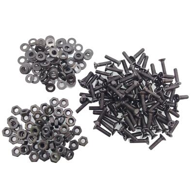 500pcs M2 x 10mm Flat Head Black Screws with Nuts Washers | eBay