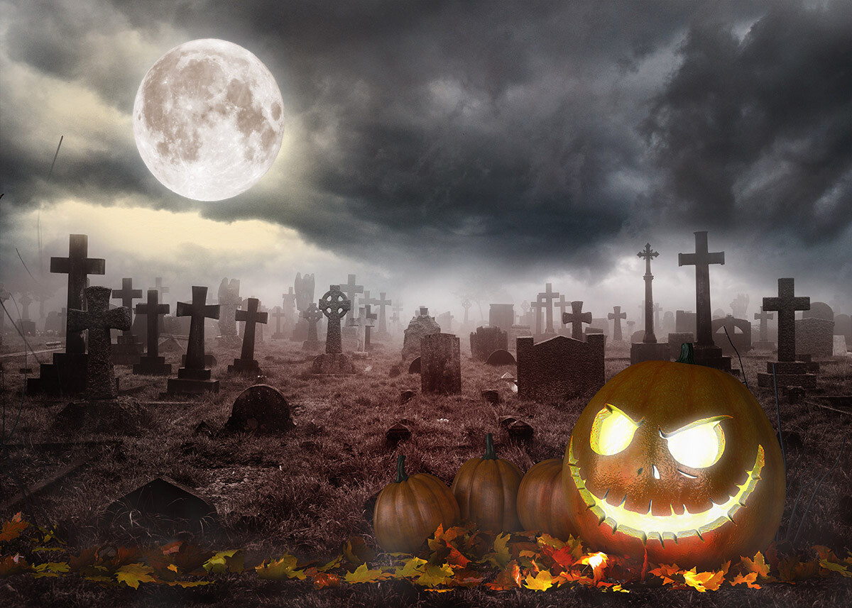 Spooky Halloween Cemetery