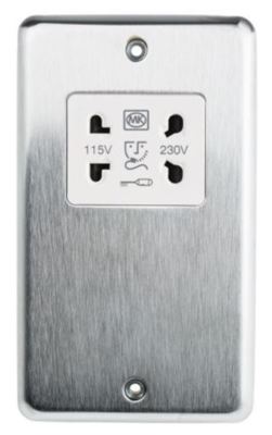 MK Electric White 1 Gang Shaver Socket, BS EN 61558-2-5, Flush Mount ...