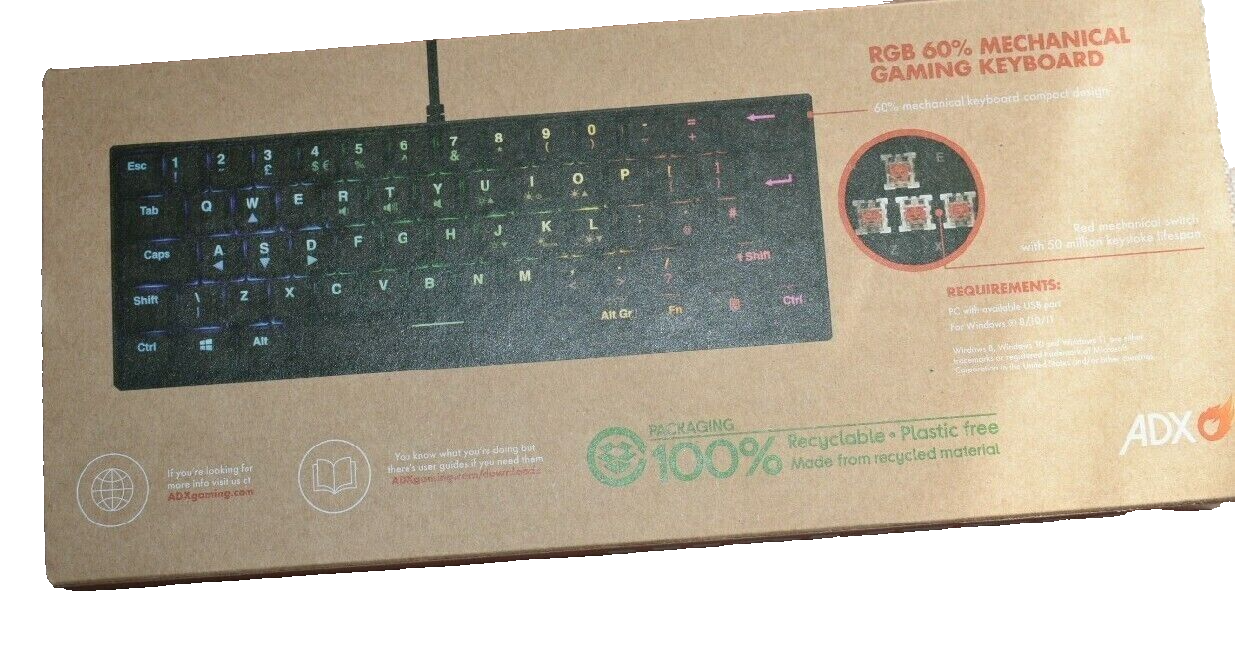 ADX Firefight Pro 23 Rgb 60 Mechanical Gaming Keyboard for sale online ...