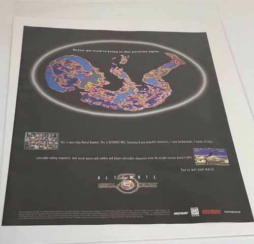 1995 Ultimate Mortal Kombat III 3 SNES Sega Genesis Saturn Print Ad ...