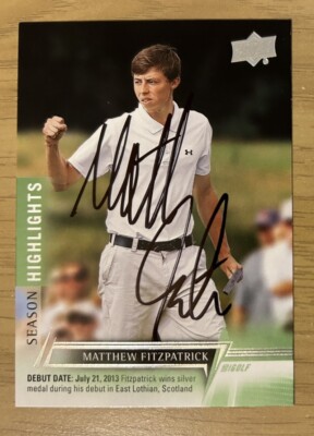 Matt Matthew Fitzpatrick Signed Auto 2024 Upper Deck Golf Rookie Card ...