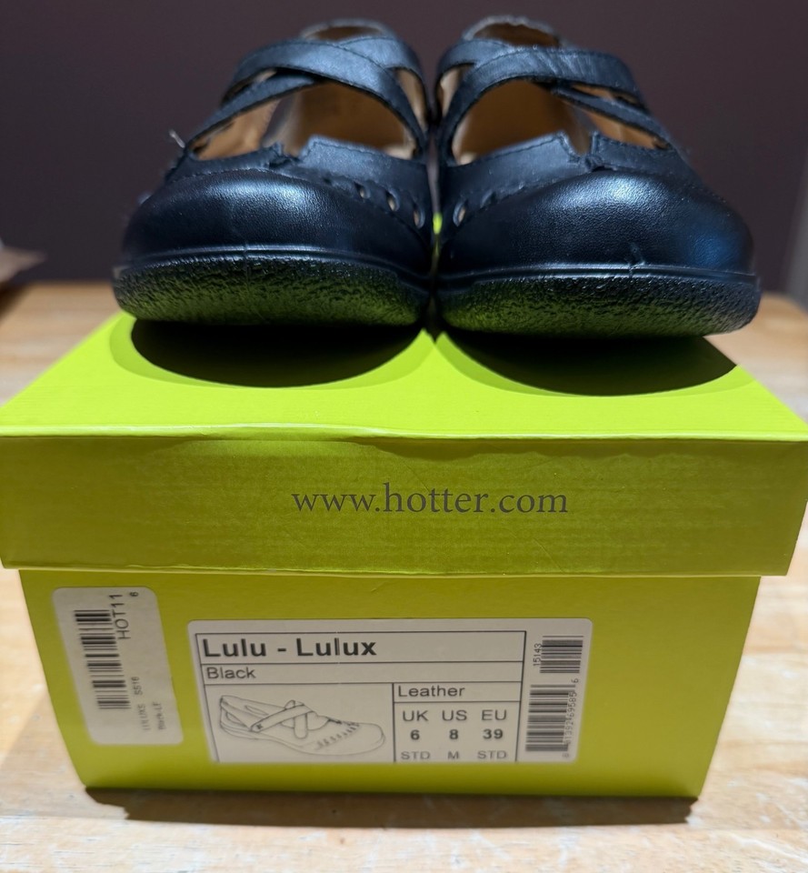 Hotter Lulu Lulux Women's Shoes UK Size 6 Leather in Black (Boxed ...