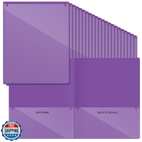 Henoyso 100 Pcs Folders Take Home Heavy Duty 2 Pocket Homework Folder ...