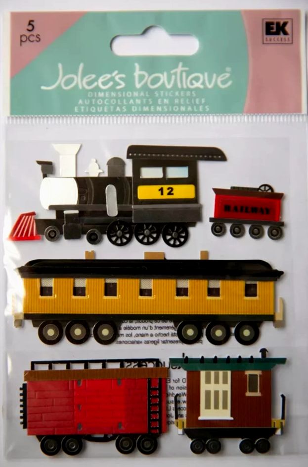 Jolee's Boutique (RAILWAY TRAINS) Dimensional Scrapbooking Sticker BS ...