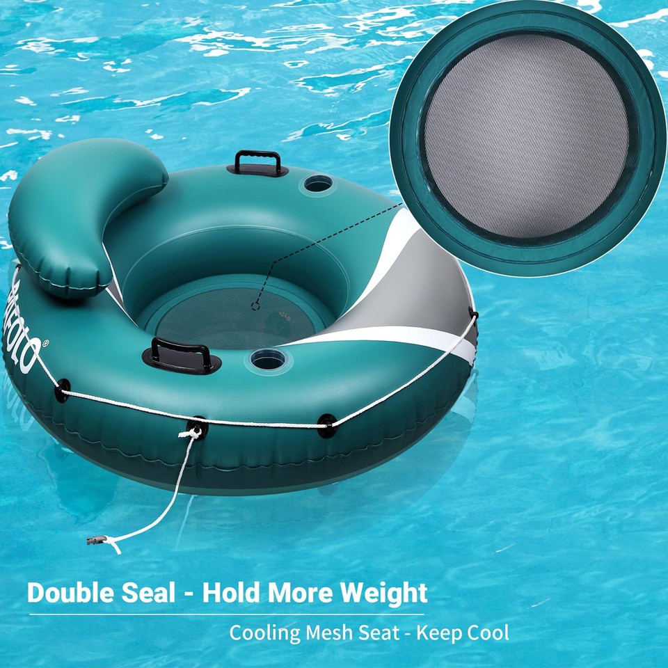 River Tubes for Floating Heavy Duty, Pool Float Adult, 53" Inflatable ...