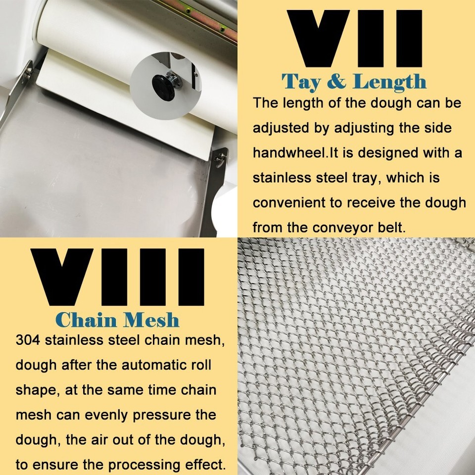 Commercial 110V Automatic Toast Bread Shaping Machine Dough Moulder ...