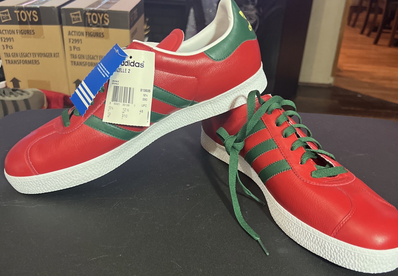 Adidas Men’s Gazelle Originals Size 13 Off White Collegiate Green ...