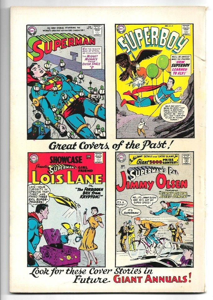 Superman Annual #8, DC 80Page Giant, 1963 Superboy, Secret Origins 7.5 ...