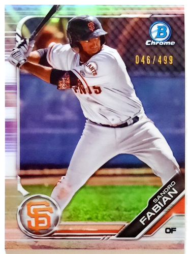 Sandro Fabian 2019 Bowman Chrome #BCP-38 Silver Refractor SP# 46/499 ...
