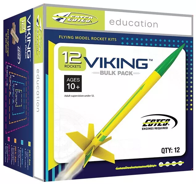 Viking Rocket Bulk Pack with 12 Intermediate-Level Model Rocket Kits ...