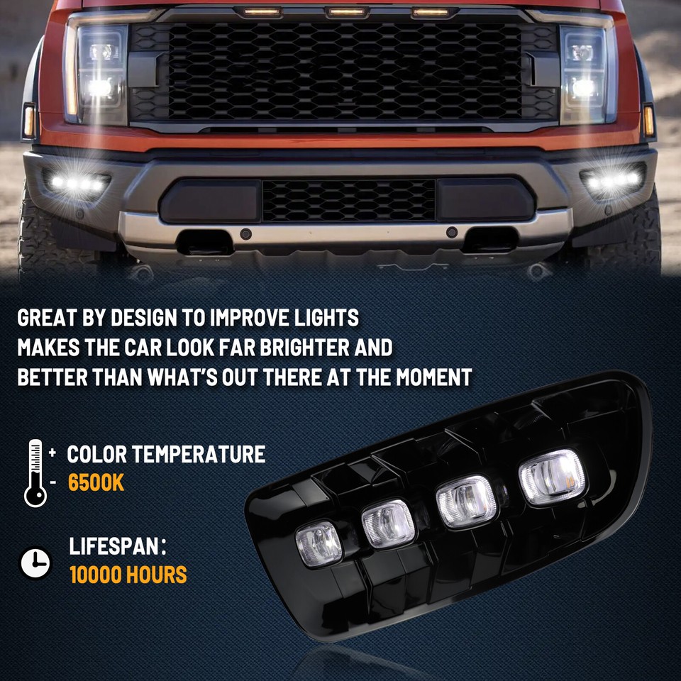 Daytime Running Light Turn Signal Fog L DRL for Ford F-150 SVT Raptor ...