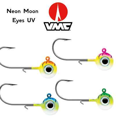 Jig Head Fishing Hooks - VMC Neon Moon Eyes 10pc Holo Eyes All Sizes ...