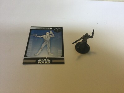 Mandalorian soldier Star Wars Miniature with stat card | eBay Australia