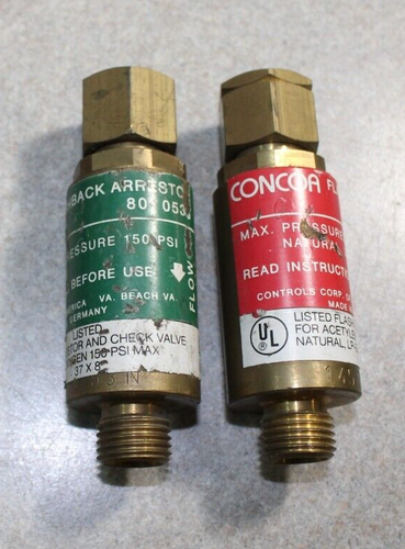 CONCOA 801-0536 Oxygen Flashback Arrestor 150 PSIG MAX & Acetylene | eBay