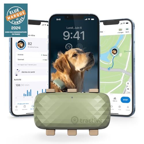 Tractive Collier GPS pour chien XL - Jusqu'à 1 mois d'autonomie - Élue ...