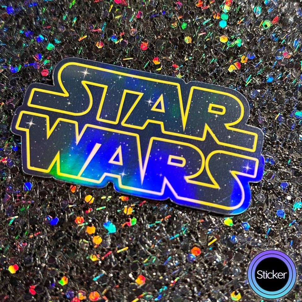 Star Wars Sticker, Star Wars Galaxy Logo Sticker, Holographic | eBay