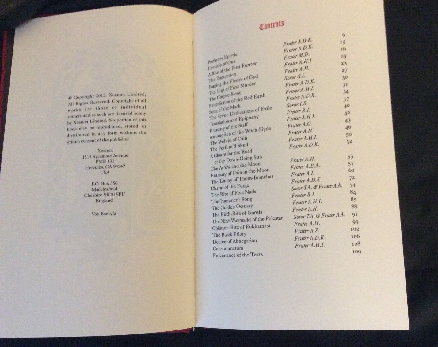 THE PSALTER OF CAIN by Andrew D. Chumbley, Daniel A. Schulke, and ...