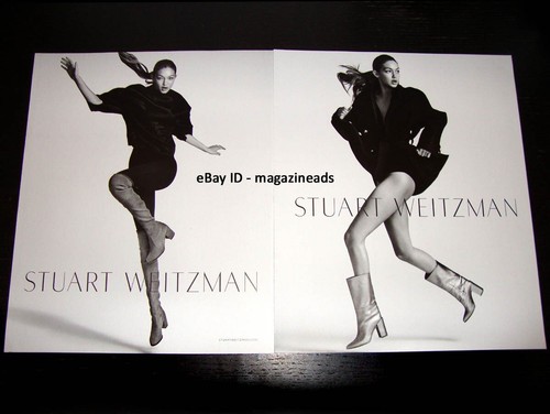 STUART WEITZMAN 4-Page PRINT AD Fall 2016 GIGI HADID ankle foot legs ...
