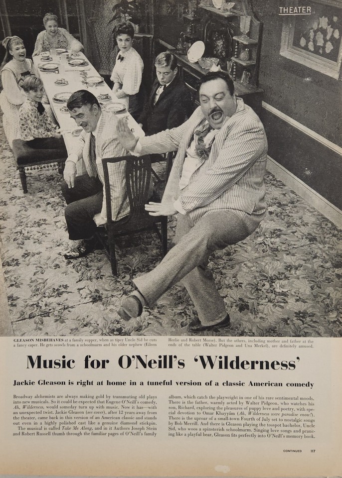 1959 Magazine Photos Actor Jackie Gleason in Eugene O'Neil Comedy Ah ...