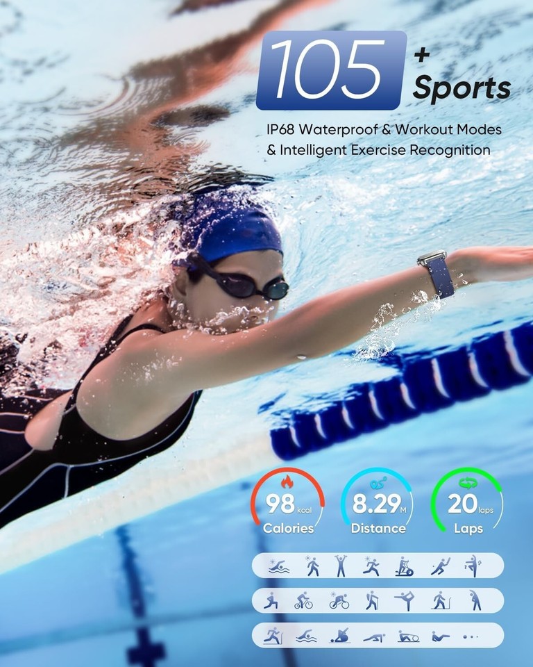 Smart Watch for Women Alexa Built-in Waterproof Fitness Calls for ...