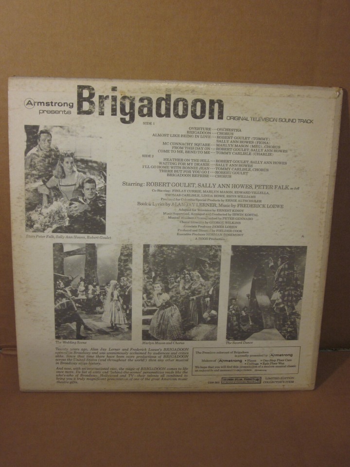Brigadoon Original Television Soundtrack 12" Album LP Vinyl Record 1966 ...