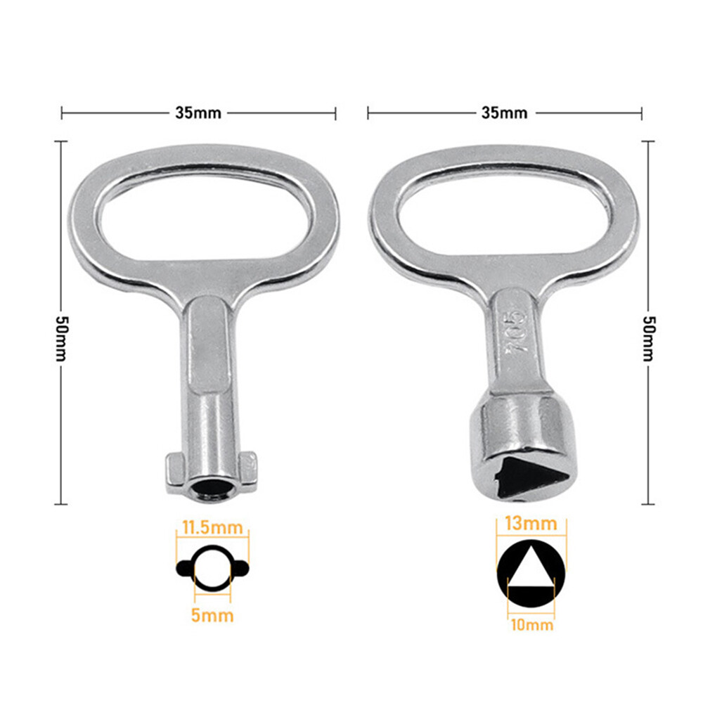 Silver Triangle Socket Key for Electrical Cabinets Elevators Water ...