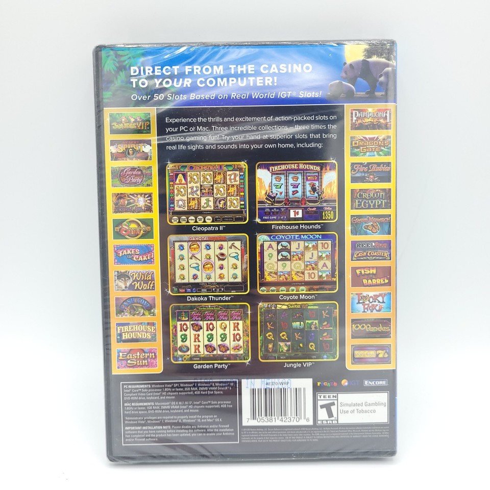 100 Pandas IGT Slots 3 Collection Pack PC/Mac DVDROM Over 50 Slots ...