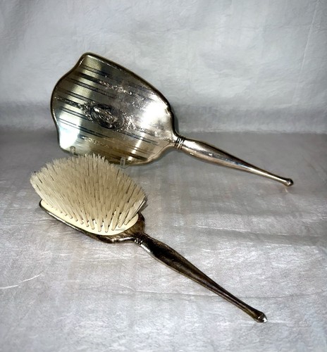 Birks Sterling Silver Brush & Mirror Set Antique Vanity Dresser Canada ...