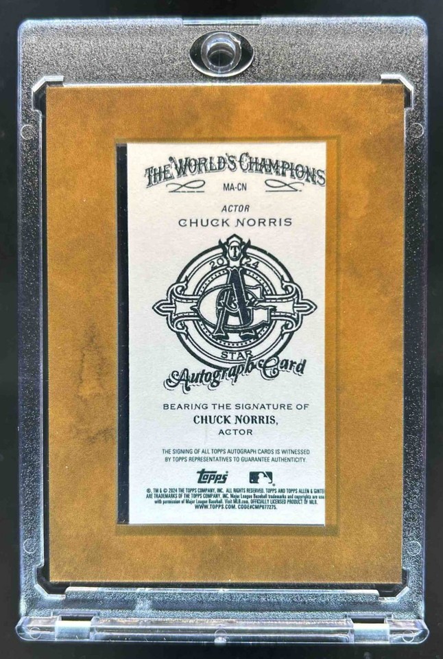 2024 Topps Allen & Ginter Chuck Norris Mini Non-Baseball Auto #MA-CN | eBay