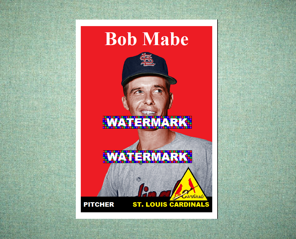 Bob Mabe St Louis Cardinals 1958 Style Custom Baseball Art Card | eBay