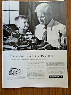 1957 Parke Davis Co Ad This is what we work for at Parke-Davis Longer ...