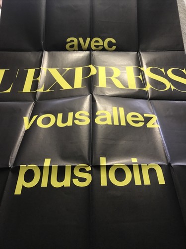 Affiche Publicitaire L EXPRESS PUBLICITÉ PUB 160x120 Gaillard 1972 | eBay