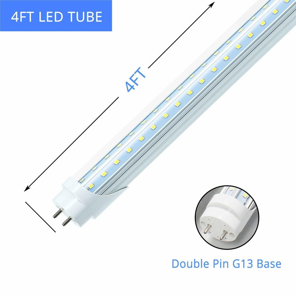 T8 Led Tube Light Bulbs 4ft 28w 60w 5000K 6000K G13 48'' Shop Light ...