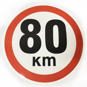 1x 80km/h Speed Limit Sign Sticker Decal for Vehicle Truck Bus Trailer ...