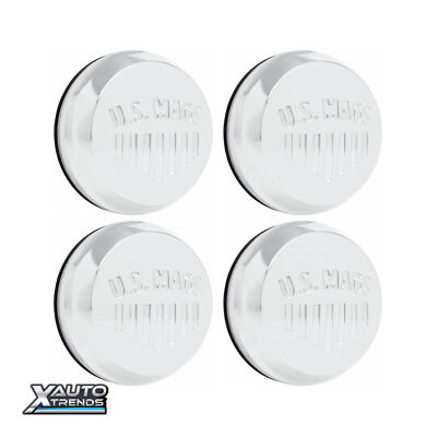 4 x Dome .9" US MAGS NWLogo 3" O-Ring Wheel Center Cap Polished 1014-09 ...