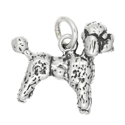 Sterling Silver 3D Poodle Dog Charm or Pendant | eBay