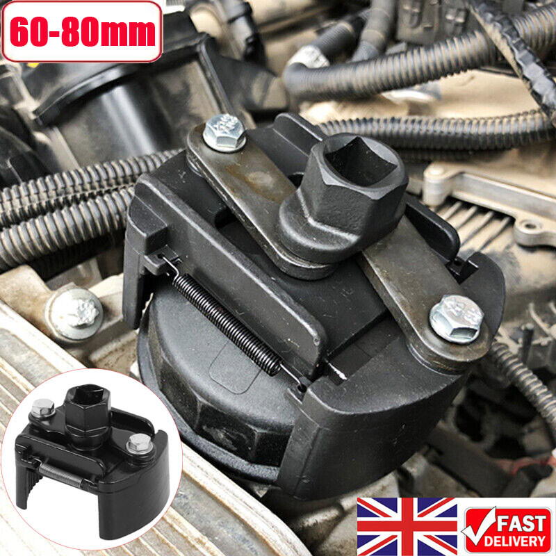 Oil Filter Socket Wrench Cap Remover 1/2" Drive 60-80mm Adjustable ...