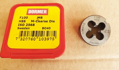 Filière DORMER F100 ISO 2568 HSS M8 x 1.25mm | eBay