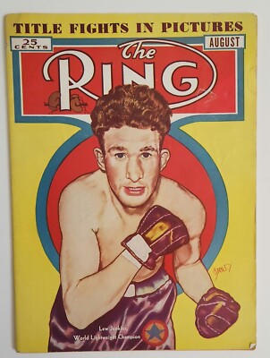 RING MAGAZINE AUG 1940 LEW JENKINS COVER JACKIE WILSON KEN OVERLIN ...