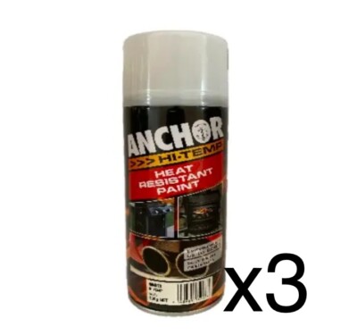 3 x Anchor Hi Temp White Paint 300 Gram Coating For Heat-Resistant ...