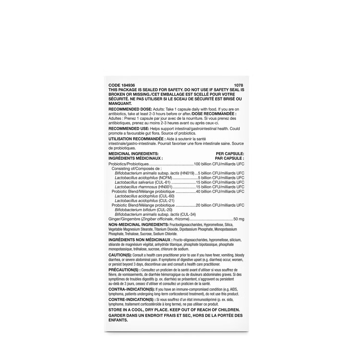 GNC Probiotic Complex Extra Strength Intestinal Gastrointestinal Health ...