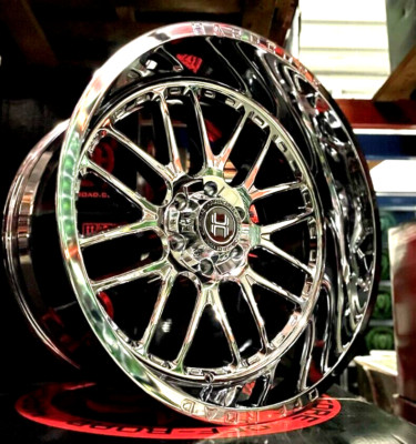 4 NEW 22x12 Hardcore HC102 Wheels -44 Chrome 6x5.5 Chevy 6x139.7 GMC ...