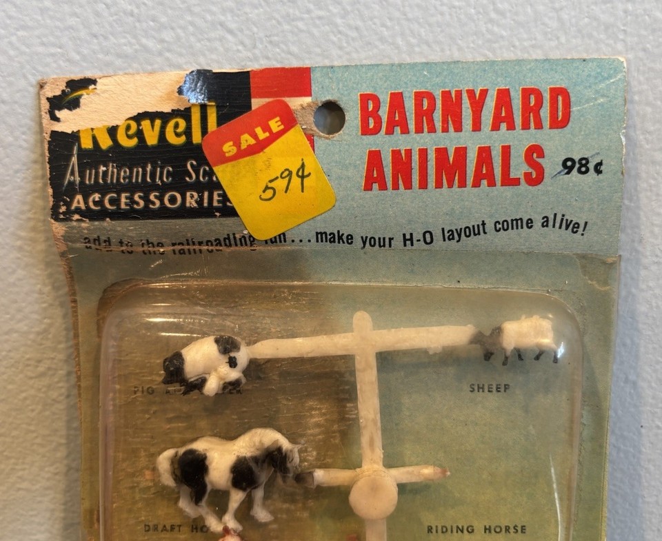 VTG Revell Authentic Scale Accessories Barnyard Animals HO Scale Bubble ...